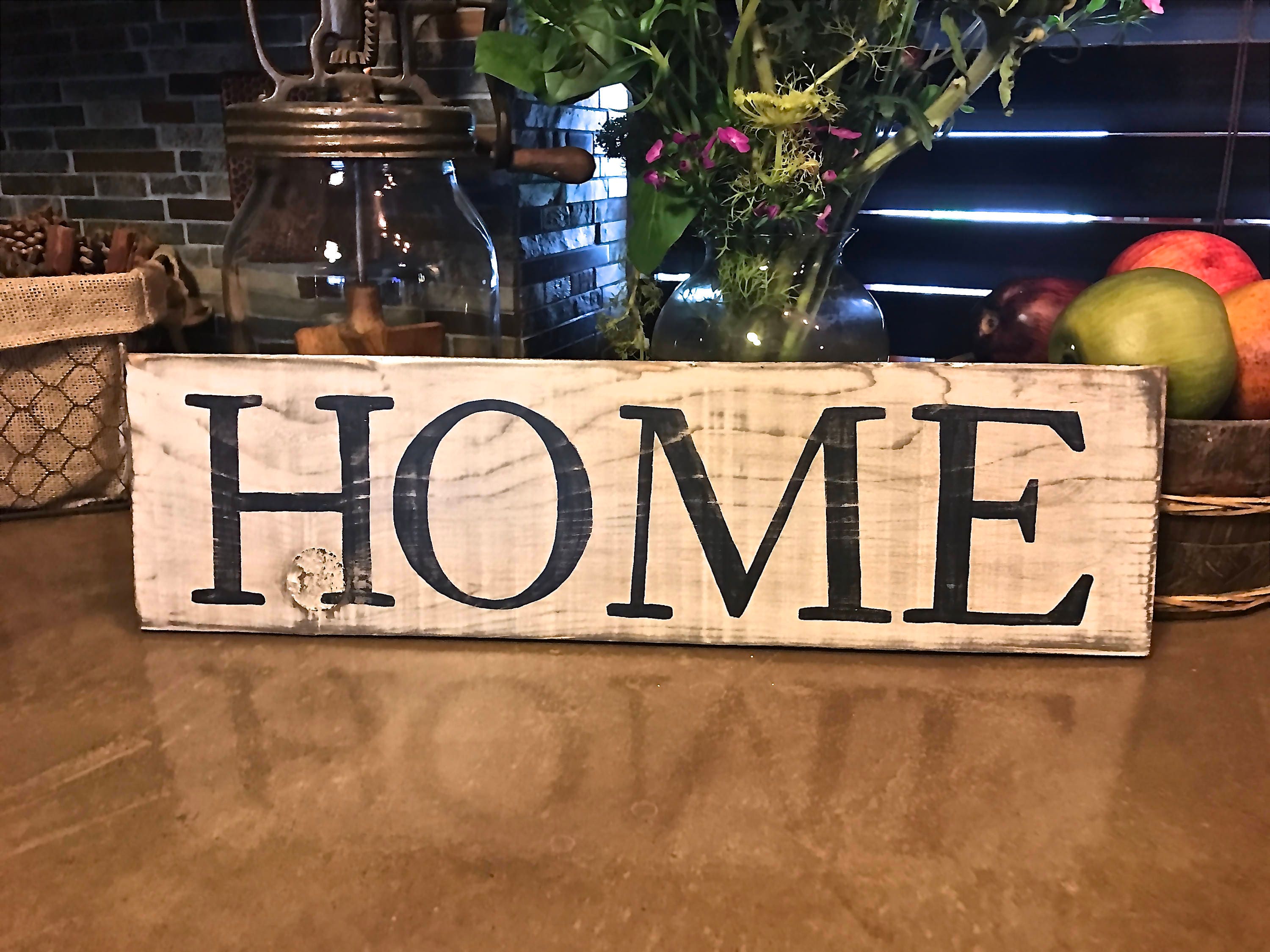 Rustic Home Sign Wood Home Sign Farmhouse Decor Rustic Wood - Etsy