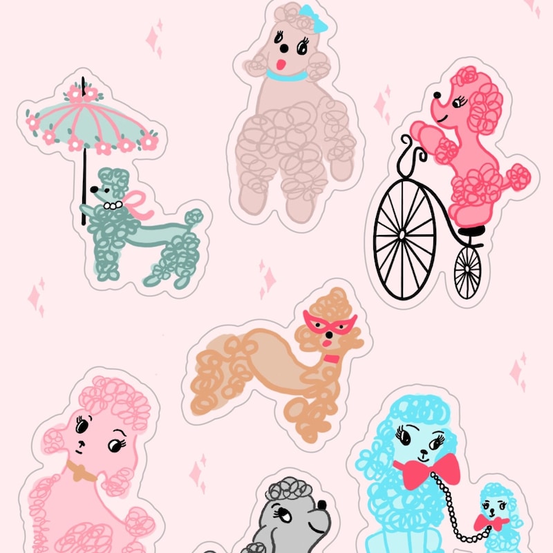 Poodle Sticker - Etsy