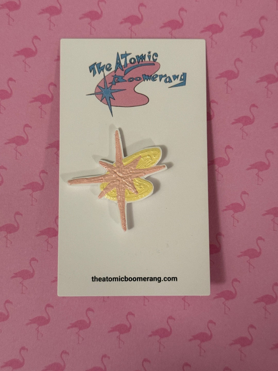 Atomic Boomerang Pin - Etsy