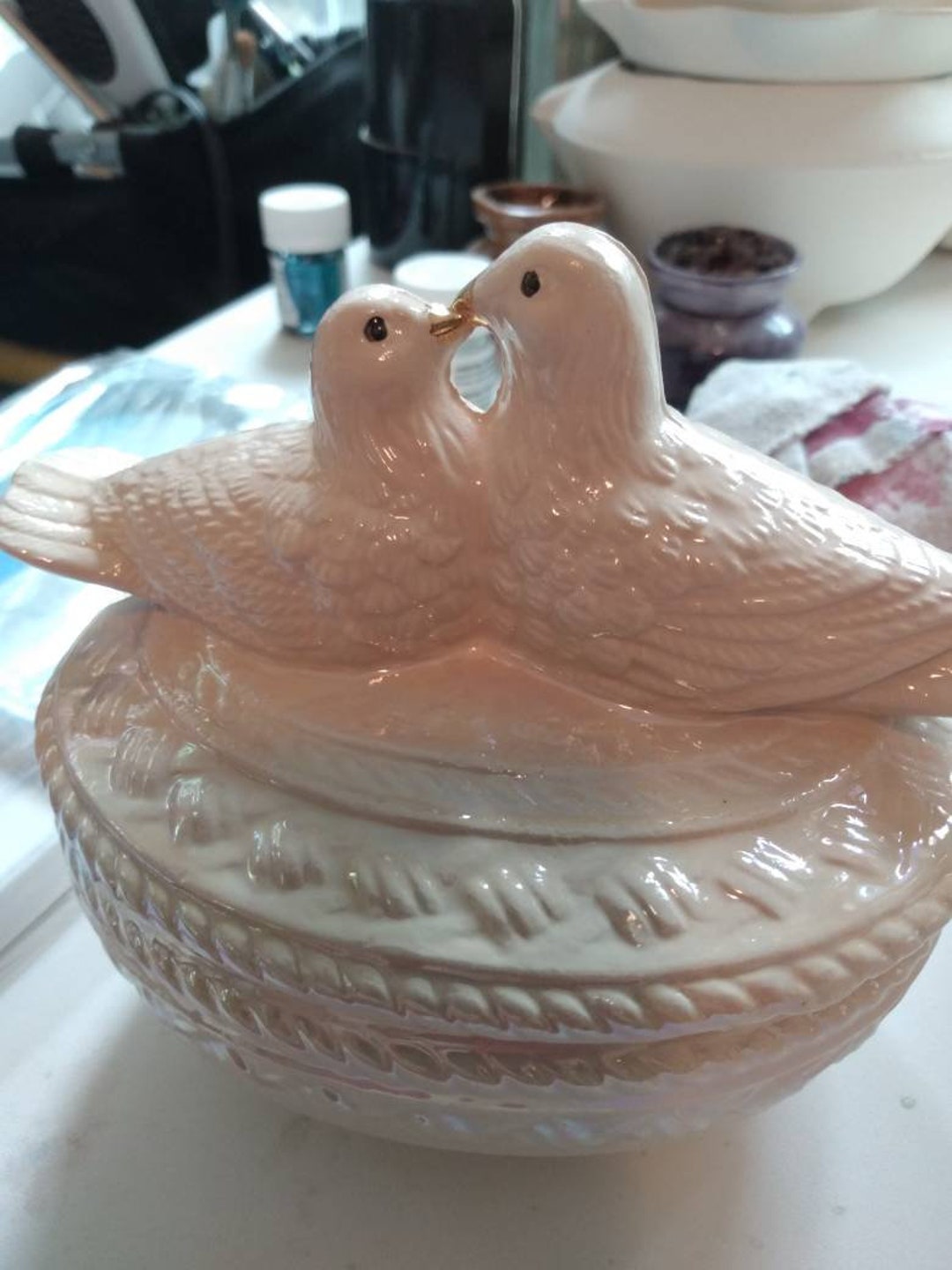Ceramic Love Bird Box - Etsy