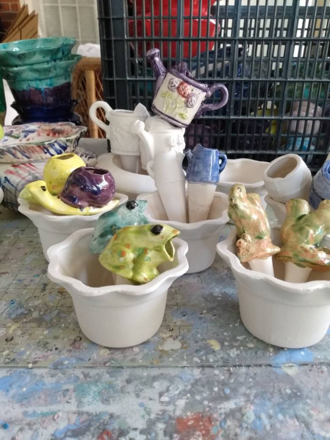 Ceramic Garden Water Spikes SMALL Sold in Pairs - Etsy