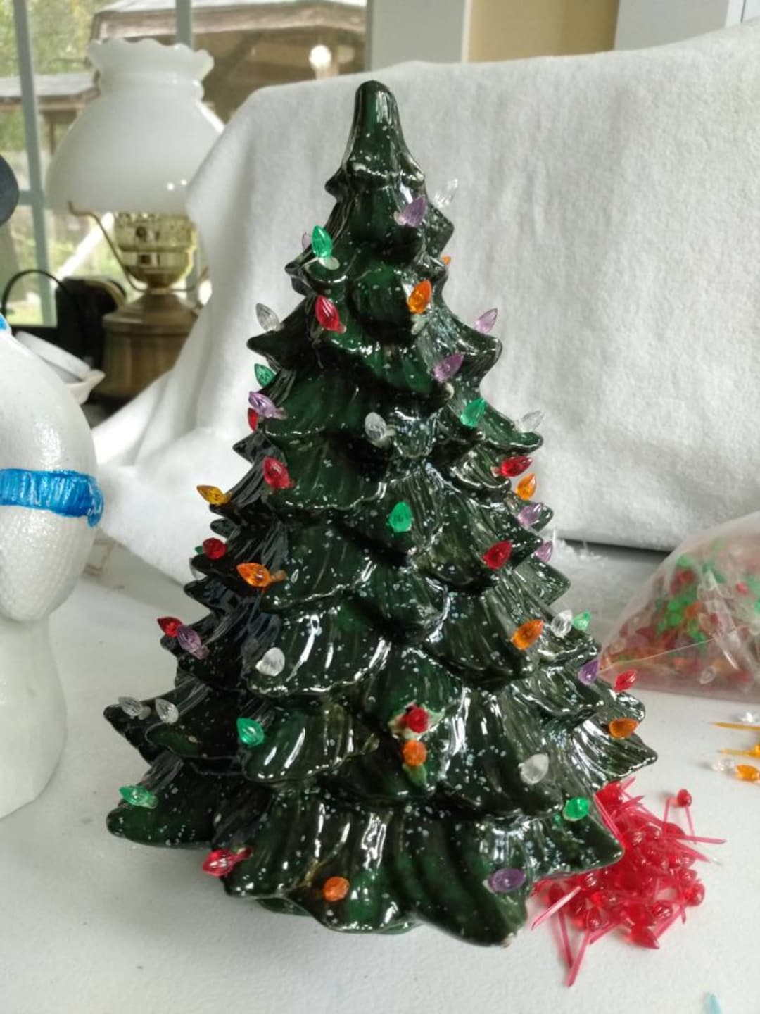 Lighted Ceramic Christmas Tree - Etsy