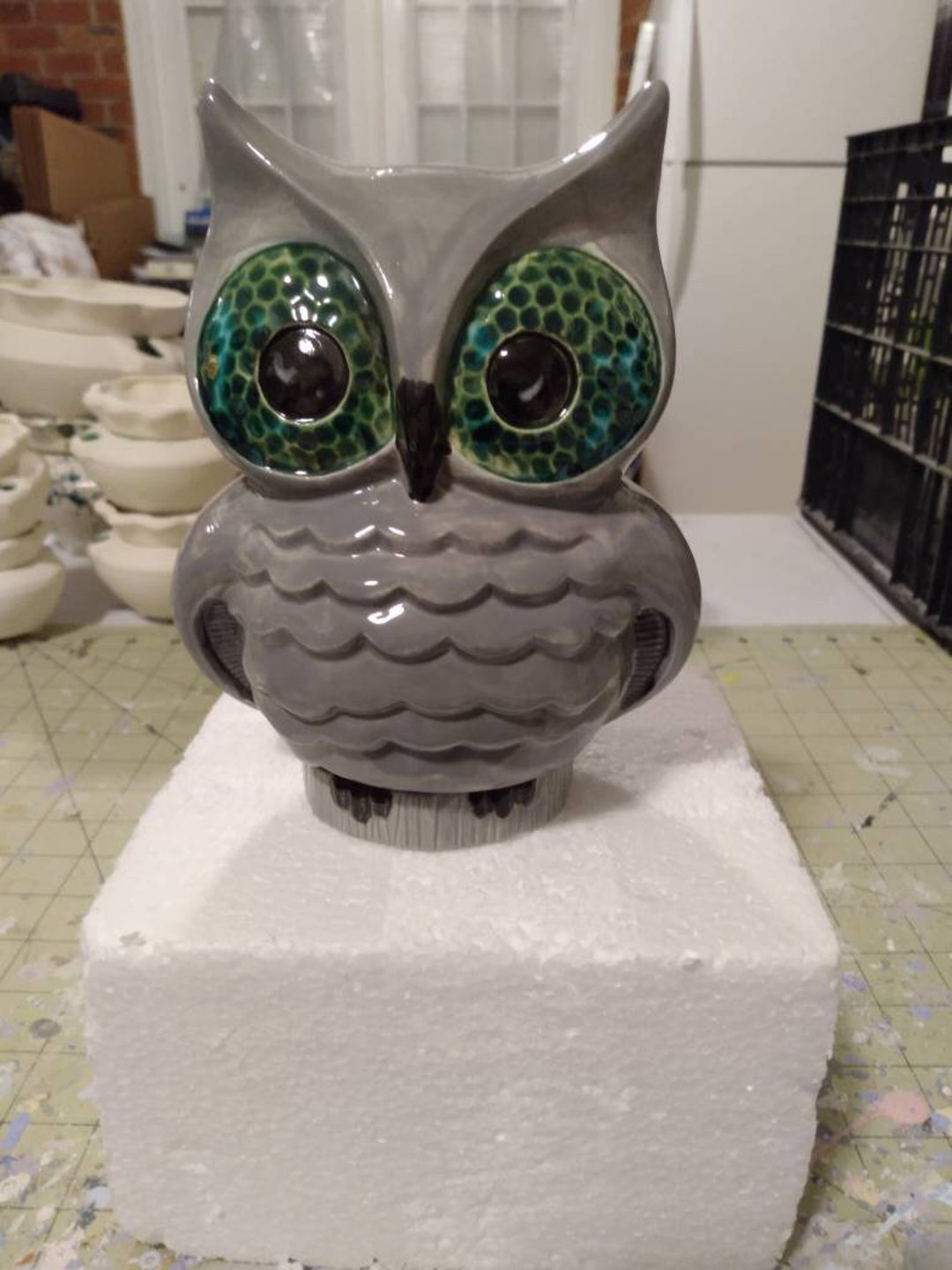 Ceramic Owl Bank - Etsy
