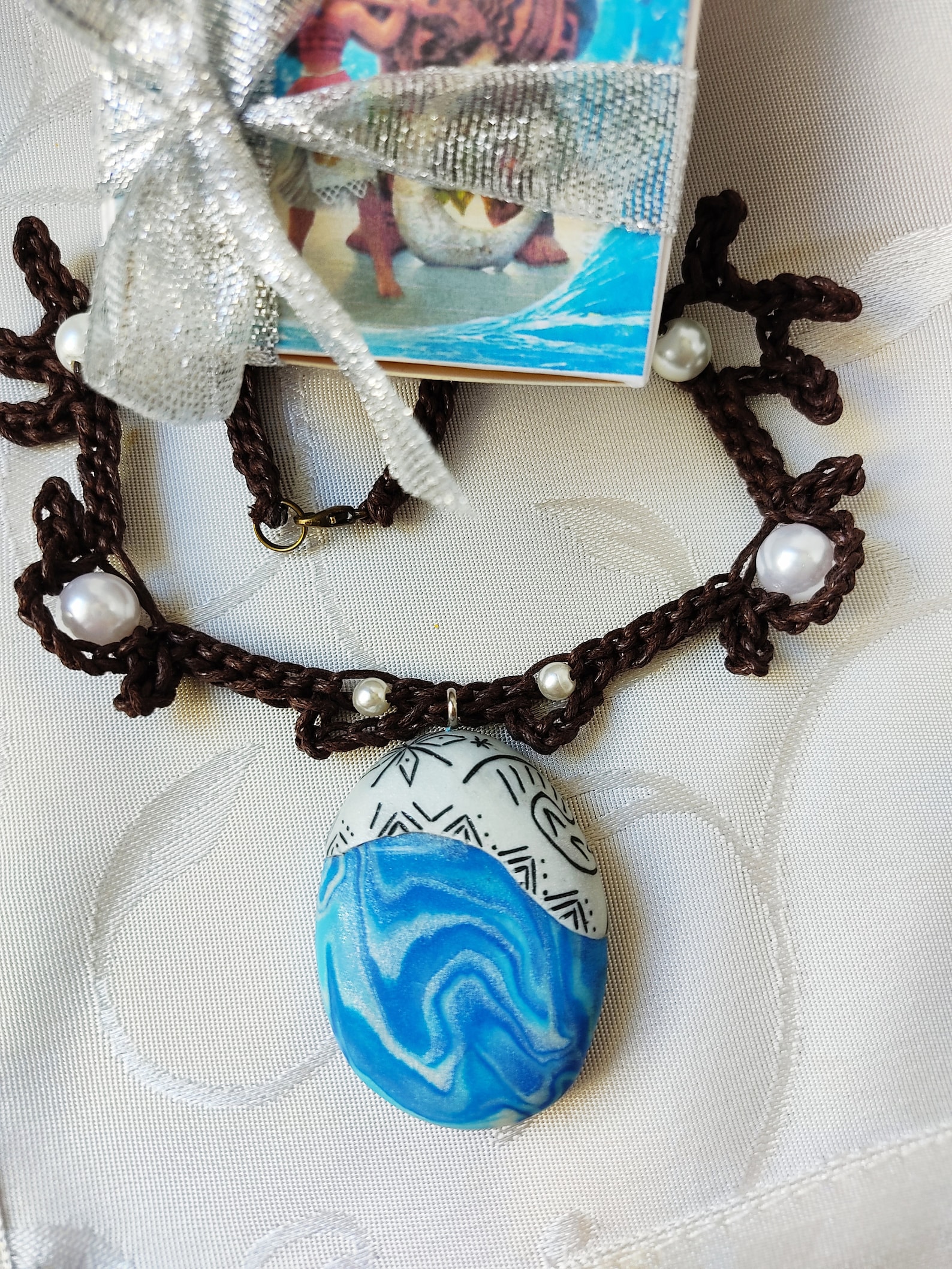Unique necklace Moana. Glow in the dark amulet moana | Etsy