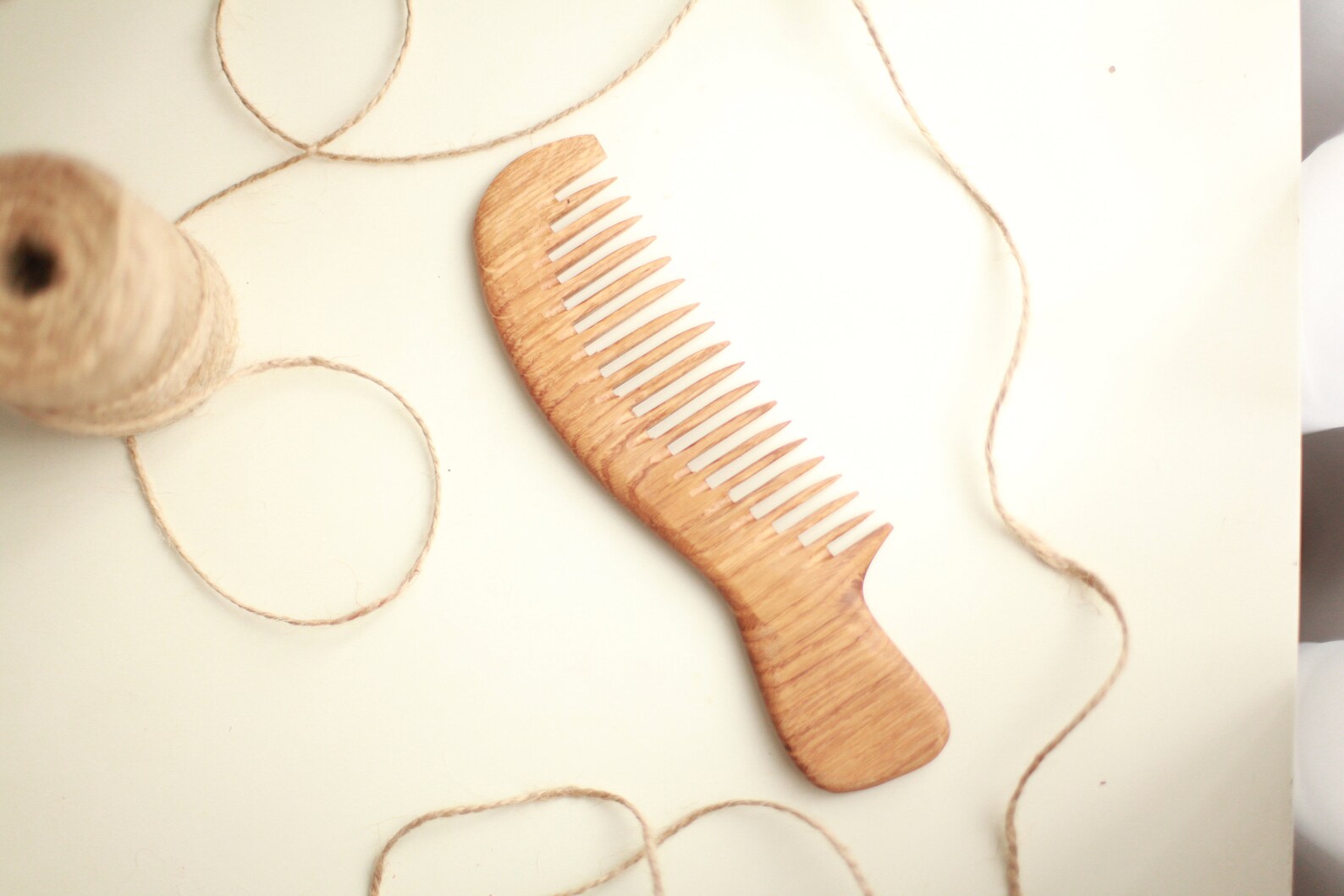 Wooden Comb Oak Comb Wide Tooth Comb Pocket Handmade Wooden Massage ...