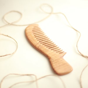 Wooden Comb Oak Comb Wide Tooth Comb Pocket Handmade Wooden Massage ...