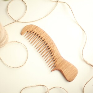 Wooden Comb Oak Comb Wide Tooth Comb Pocket Handmade Wooden Massage ...