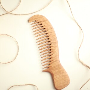 Wooden Comb Oak Comb Wide Tooth Comb Pocket Handmade Wooden Massage ...