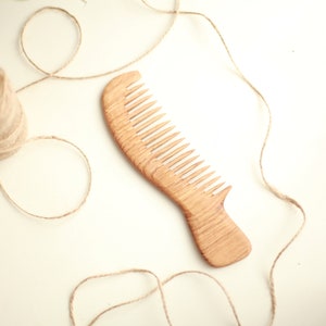 Wooden Comb Oak Comb Wide Tooth Comb Pocket Handmade Wooden Massage ...