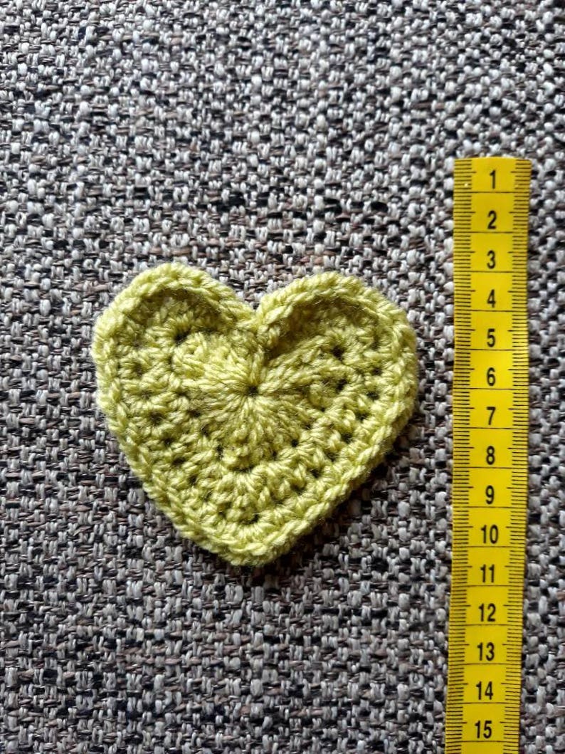 Love Heart Applique, Crochet Love Heart, Love Heart Patch, Wooly Love ...