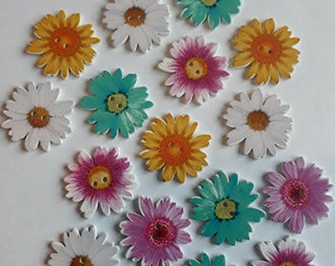 Flower Buttons, Daisy Buttons, Extra Large Buttons, Buttons for Girls ...