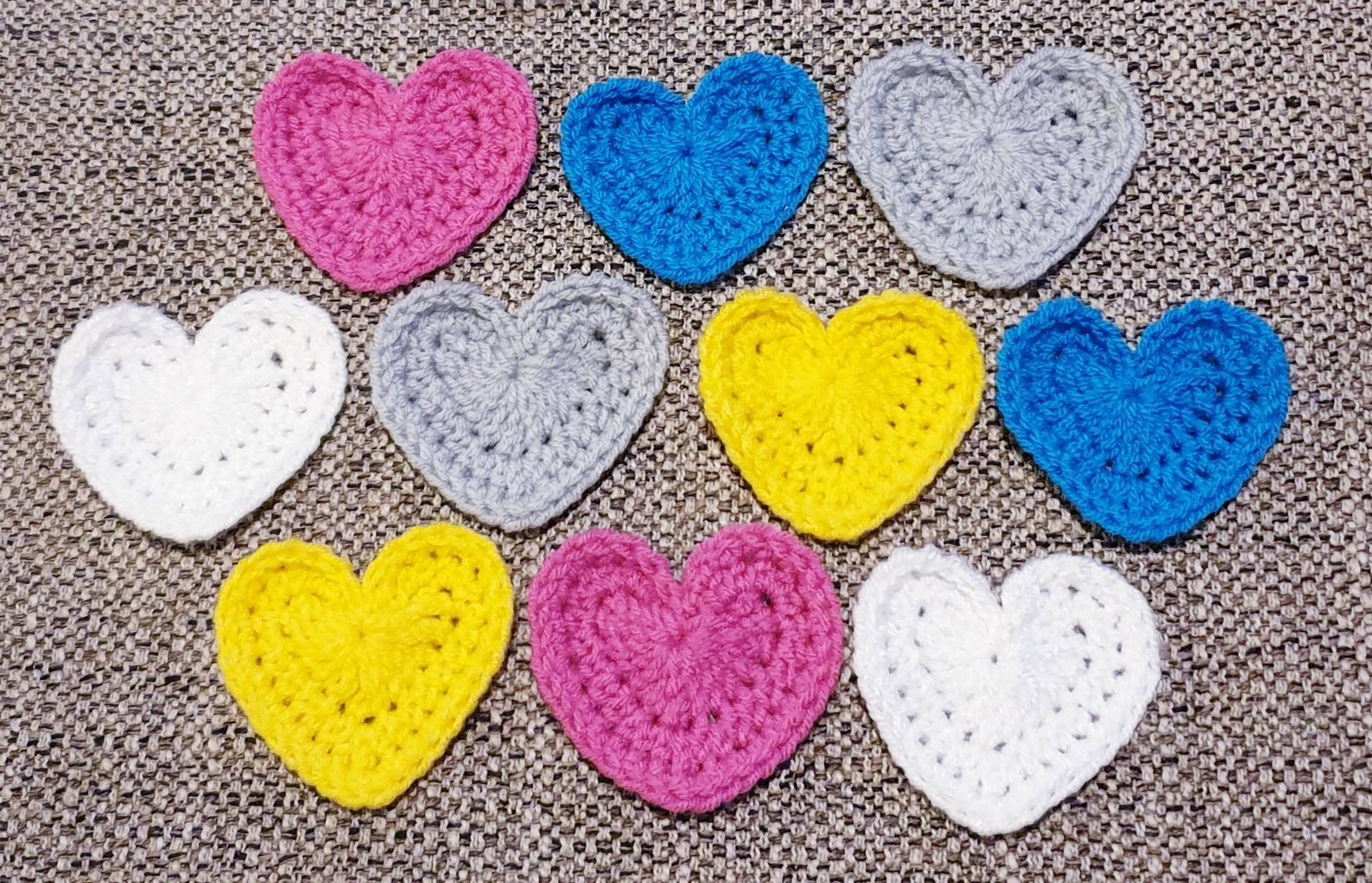 Love Heart Applique, Crochet Love Heart, Love Heart Patch, Wooly Love ...