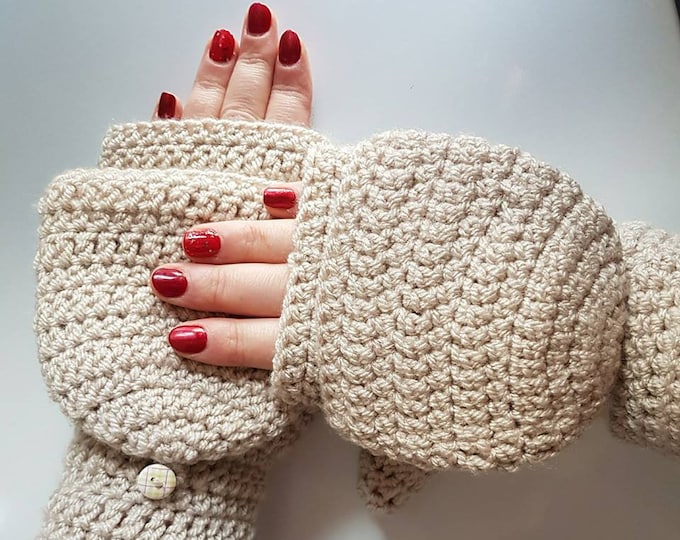 Ladies Mittens, Fingerless Mittens, Fingerless Gloves, Flip Top Mittens ...