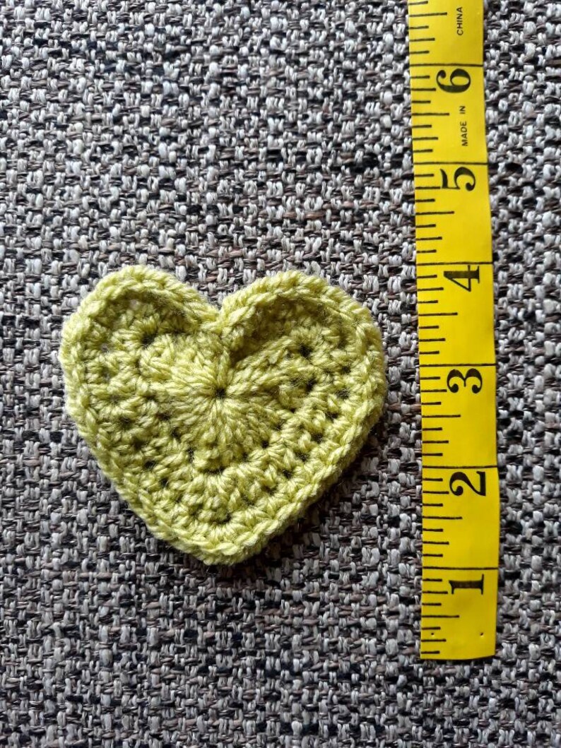 Love Heart Applique, Crochet Love Heart, Love Heart Patch, Wooly Love ...