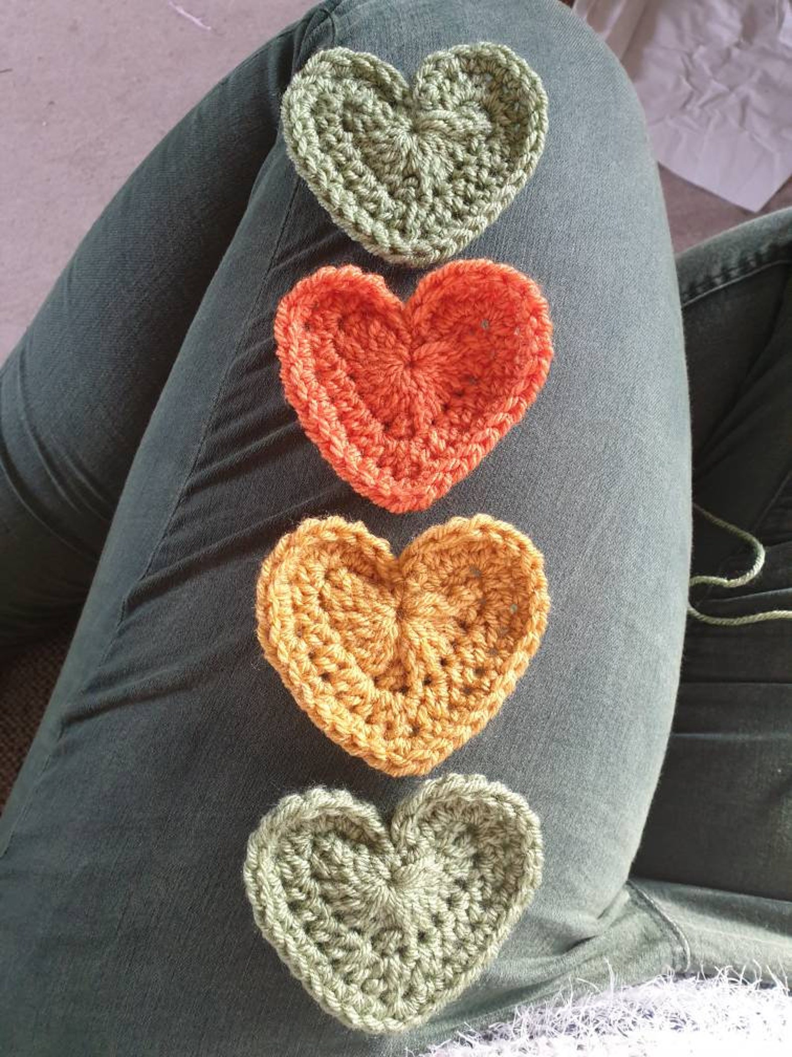 Love Heart Applique, Crochet Love Heart, Love Heart Patch, Wooly Love ...