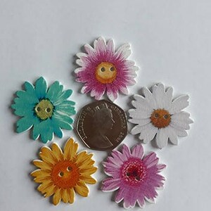 Flower Buttons, Daisy Buttons, Extra Large Buttons, Buttons for Girls ...
