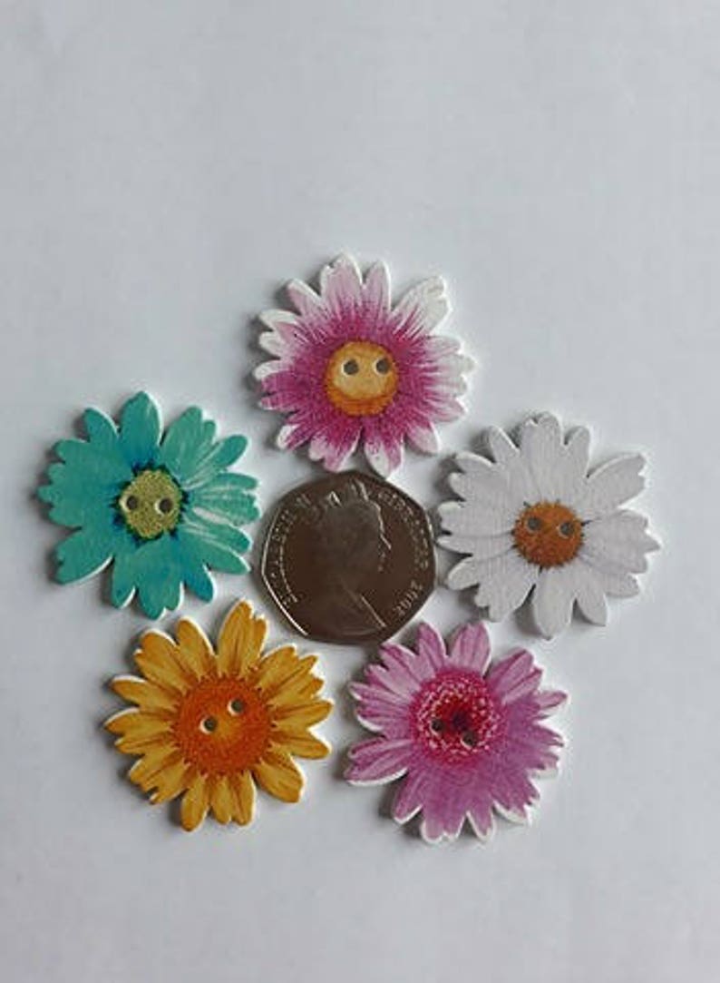Flower Buttons, Daisy Buttons, Extra Large Buttons, Buttons for Girls ...