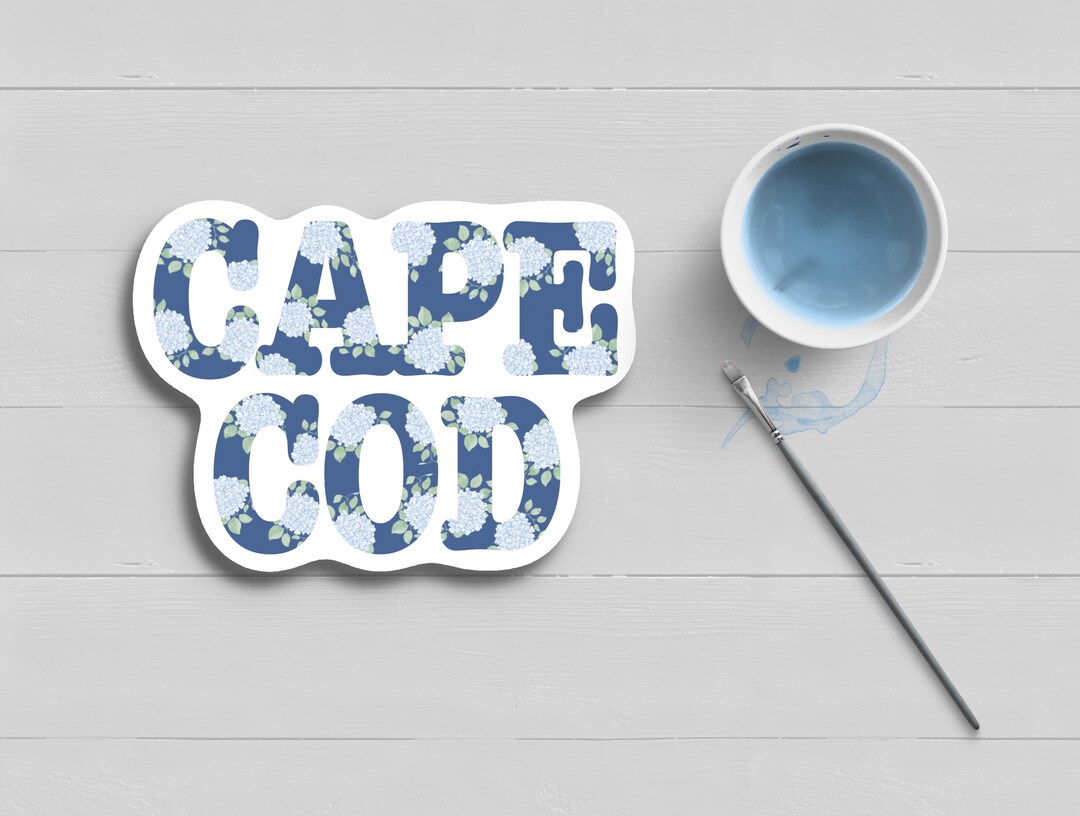 Cape Cod Hydrangea Sticker|nautical|watercolor|chatham|harwich|hyannis ...