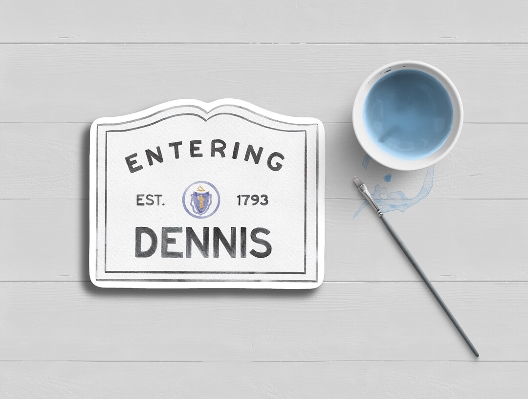 Entering Dennis, MA Cape Cod Sticker|nautical|watercolor|chatham ...