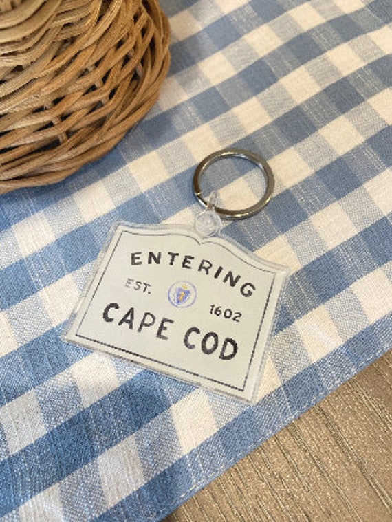Entering Cape Cod Sign Watercolor Acrylic Keychaincape & - Etsy