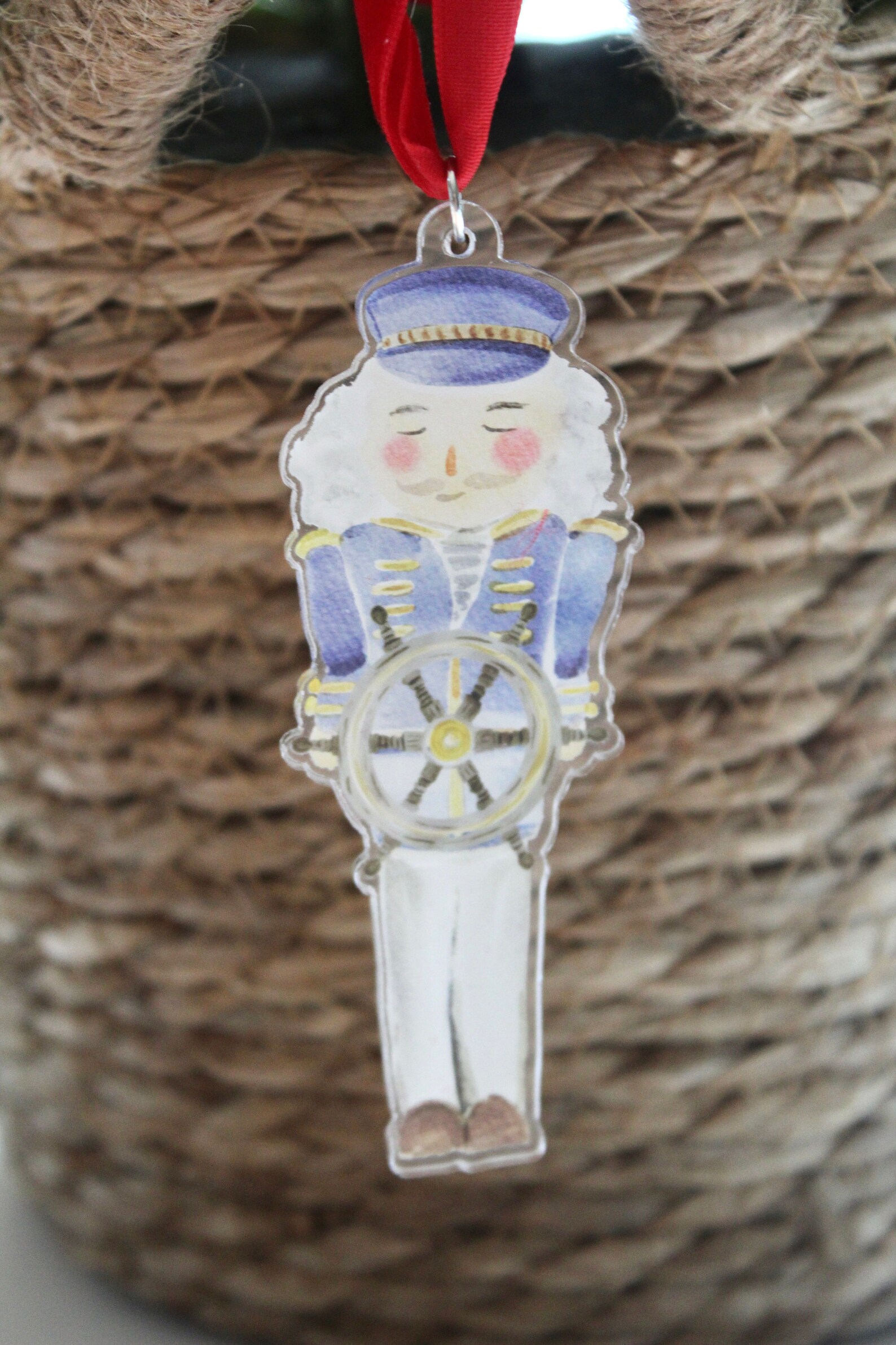 Watercolor Nautical Nutcracker Sailor Ornament: Cape Cod Decor - Etsy