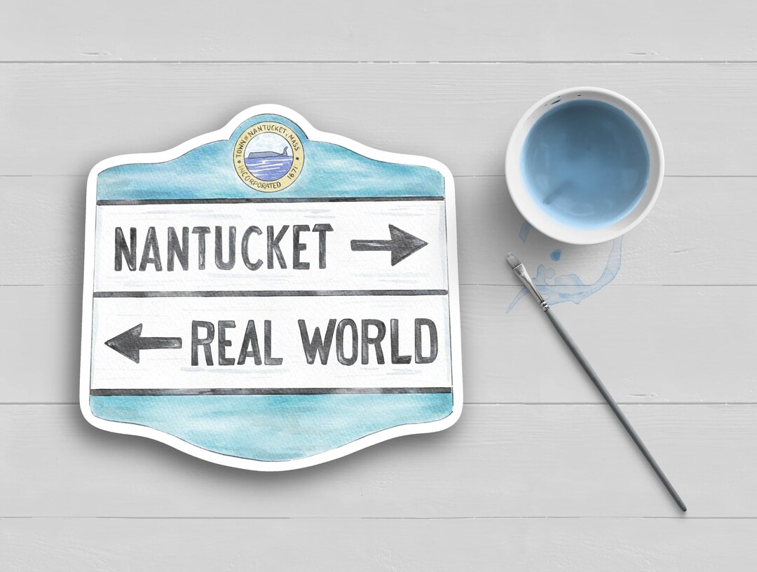 Nantucket Sign Sticker: Weatherproof Vinyl Decal - Etsy