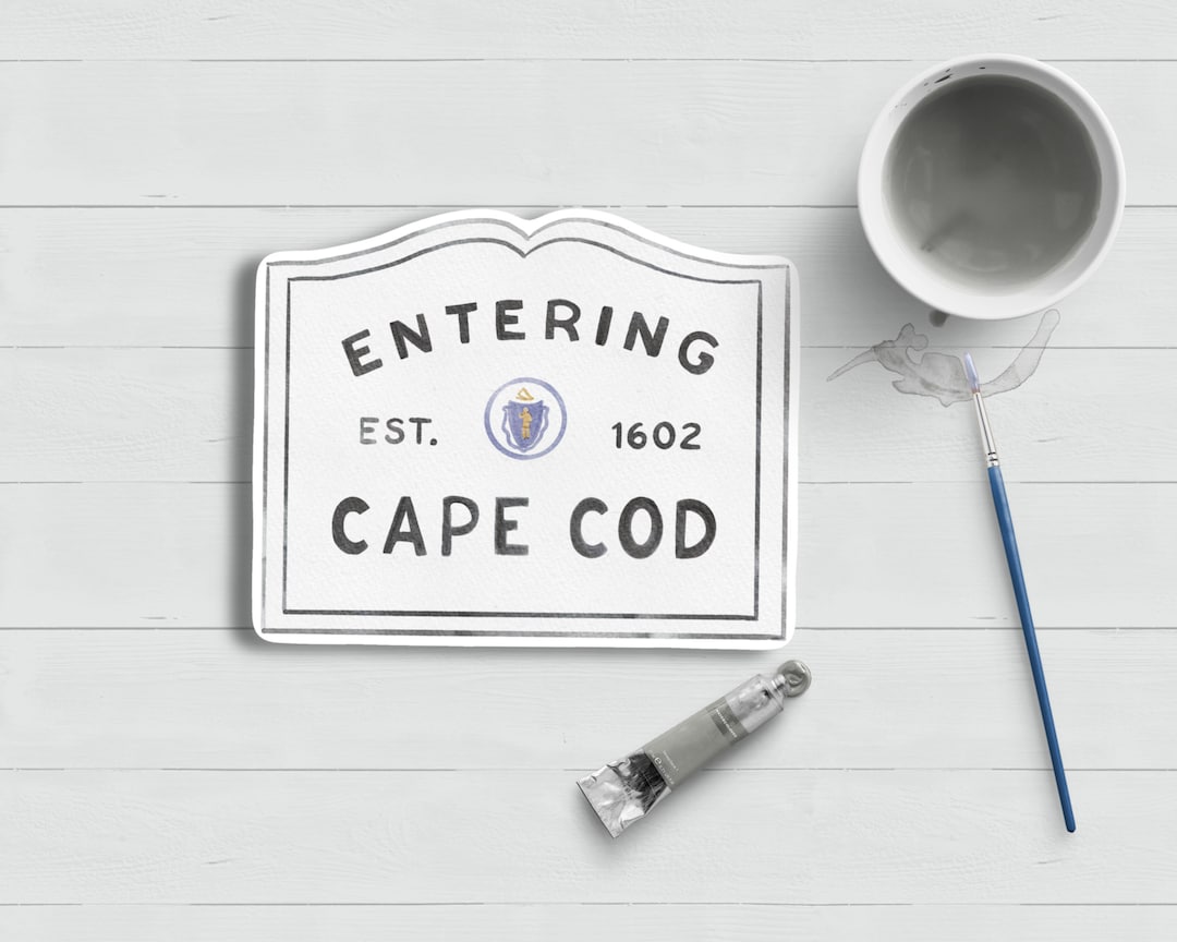 Entering Cape Cod Sticker|nautical|watercolor|chatham|harwich|hyannis ...
