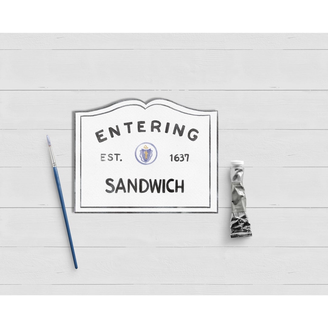 Entering Sandwich Cape Cod Sticker|nautical|watercolor|chatham|harwich ...