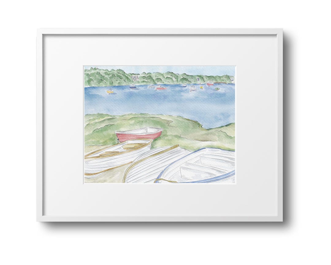 Ryder's Cove Chatham Cape Cod Watercolor Art Print|cape Cod Art|poster ...