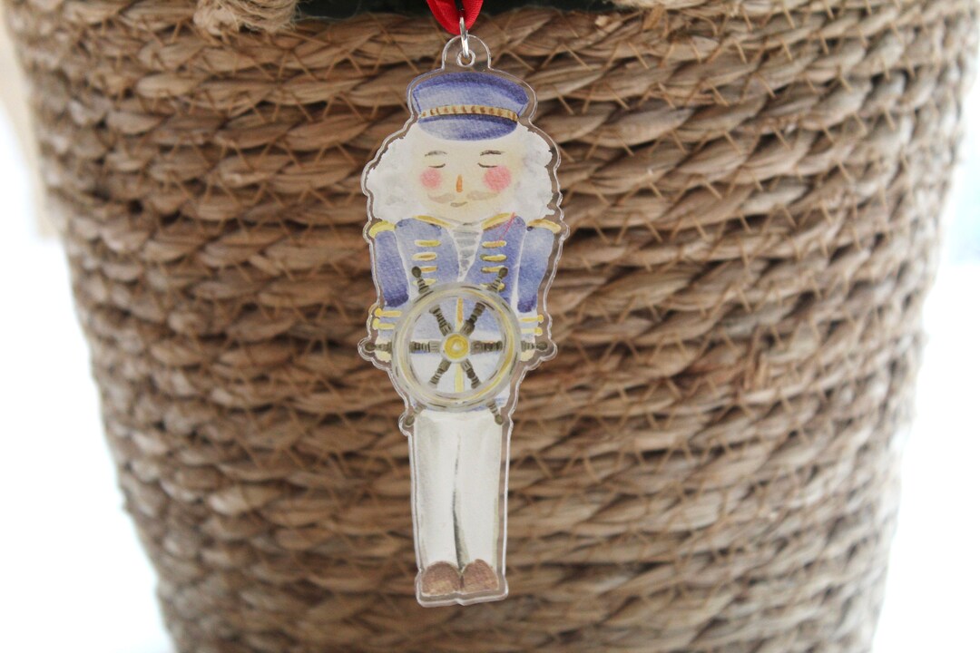 Watercolor Nautical Nutcracker Sailor Ornament: Cape Cod Decor - Etsy