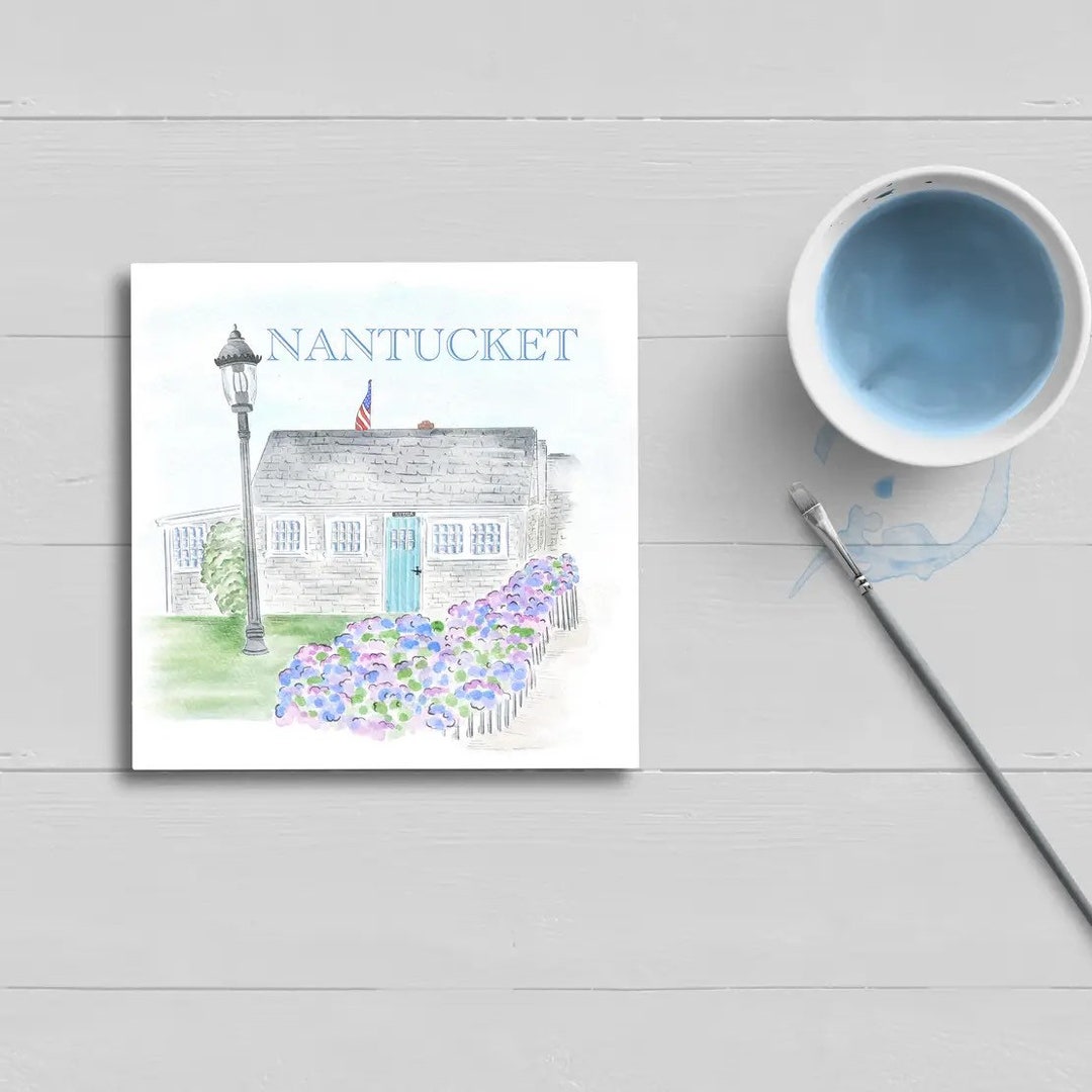 Nantucket Cottage Sticker: Waterproof Nautical Cape Cod Decal - Etsy