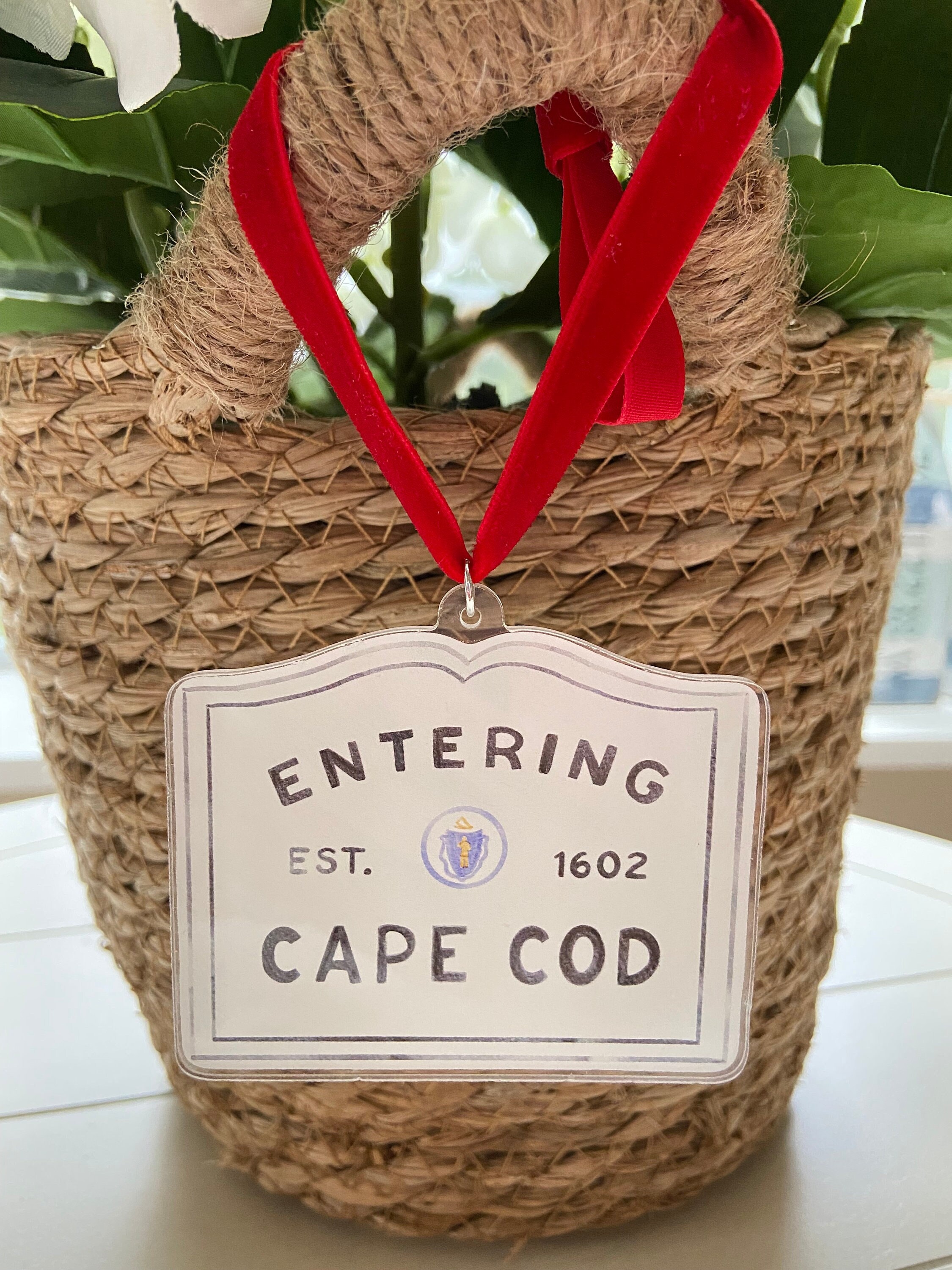 Entering Cape Cod Sign Ornamentwatercolorcape & Islandscape ...