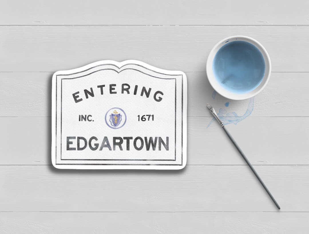 Entering Edgartown Martha’s Vineyard Sticker|watercolor|mvi|edgartown ...