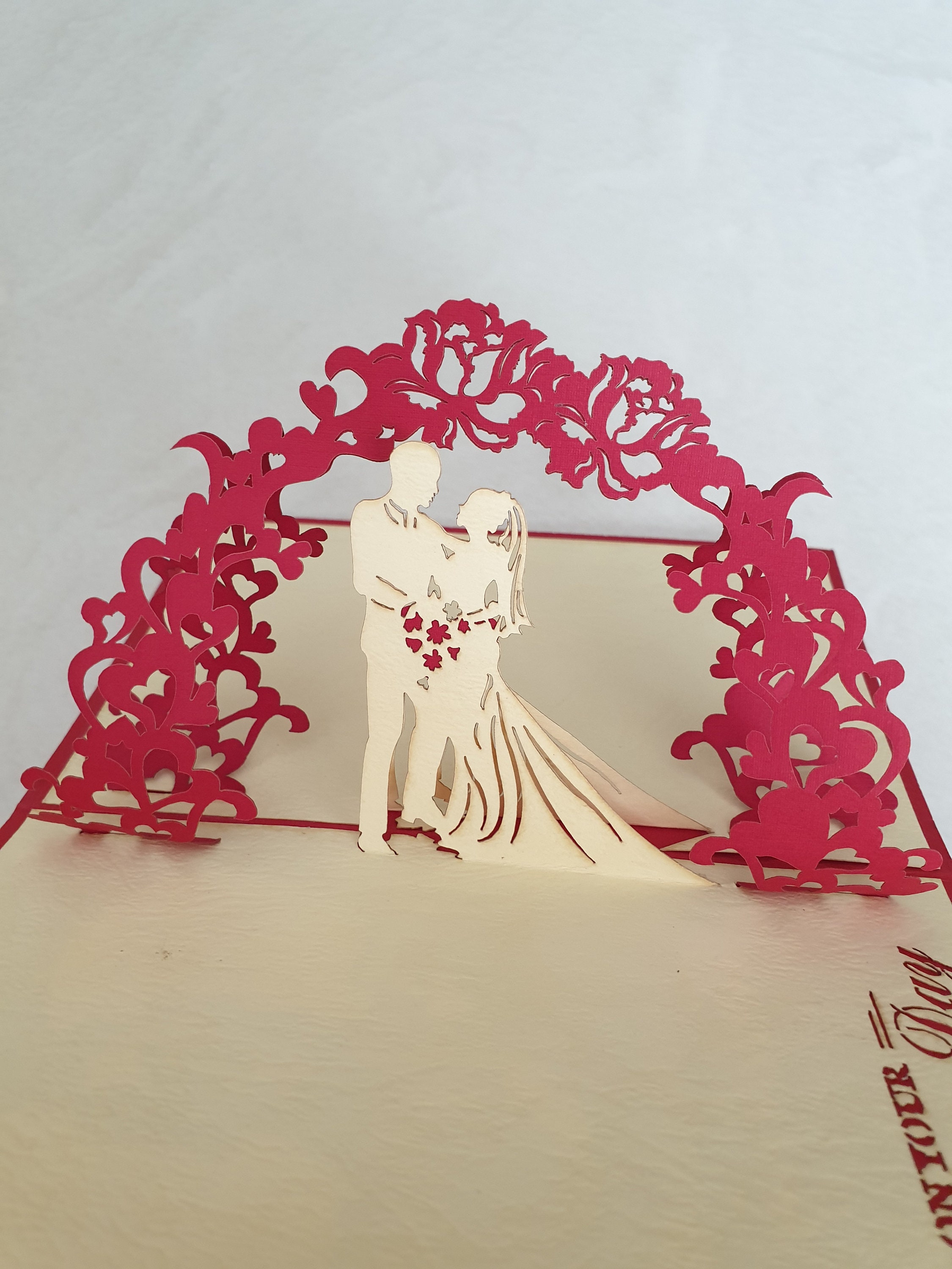 Wedding Pop up Card Pop-up Card 3D Card Love Pop up Card | Etsy