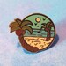 Summer Beach Seasonal Landscape Hard Enamel Pin 25mm - Etsy