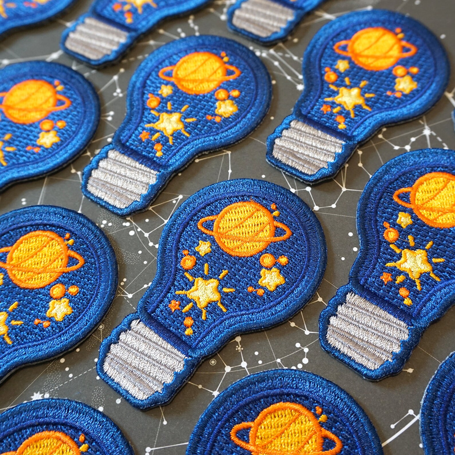 Bulb Stellar Embroidery Patch | Etsy