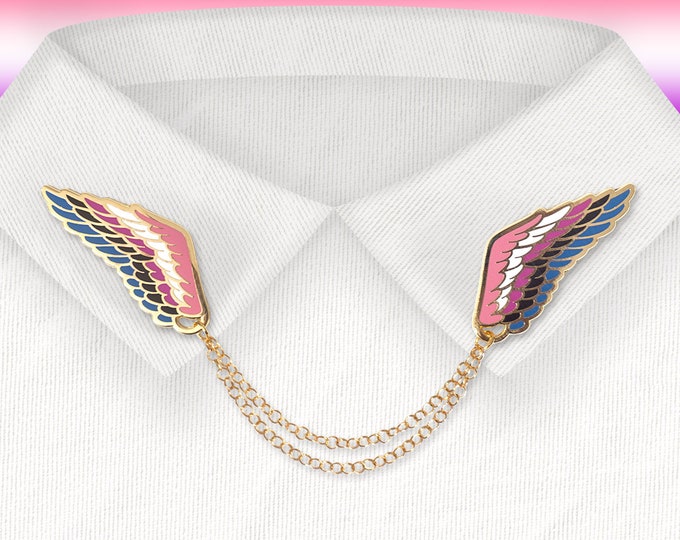 Genderfluid - Proud Angel - Connected LGBTQ+ Enamel Pins - Etsy