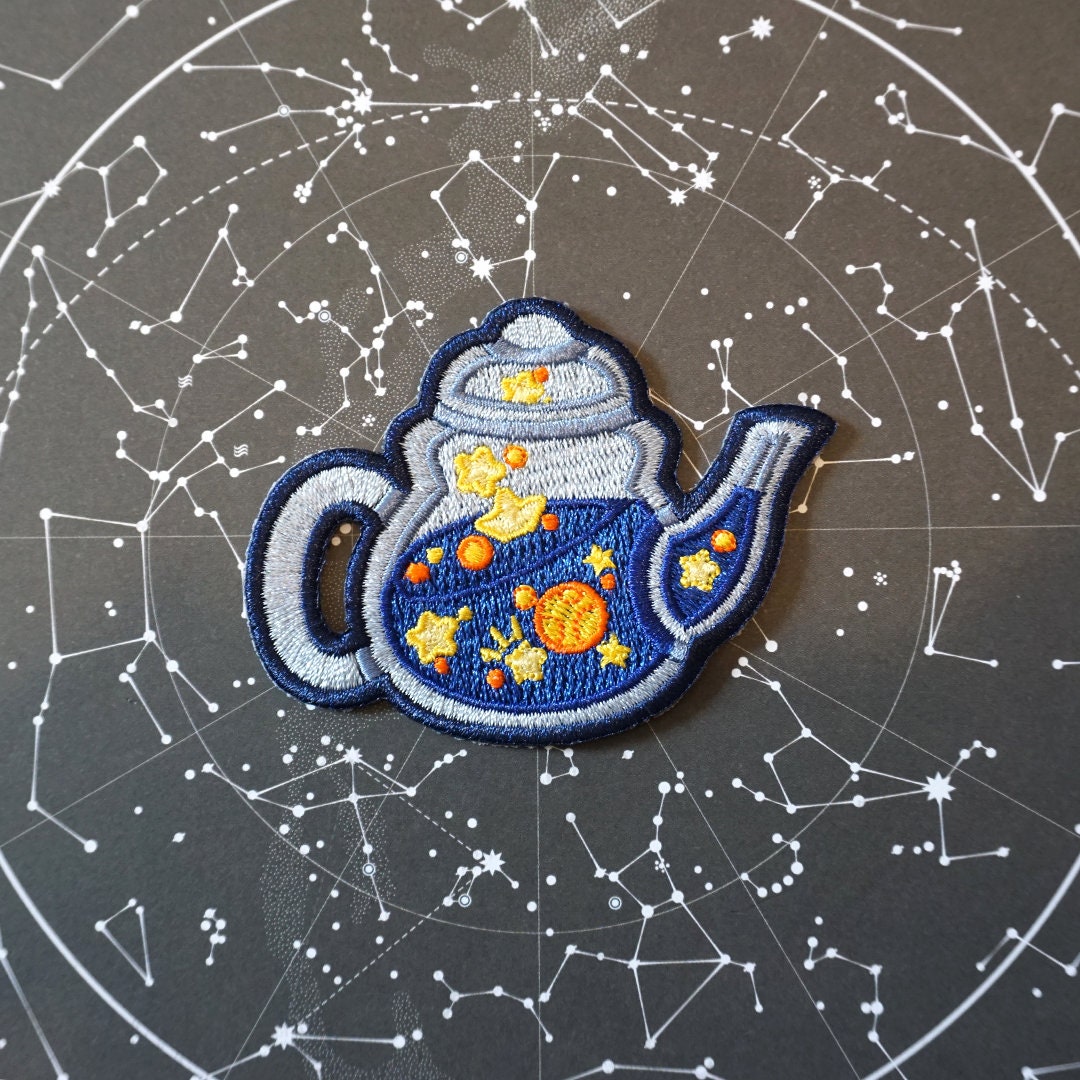 Teapot Stellar Embroidery Patch - Etsy