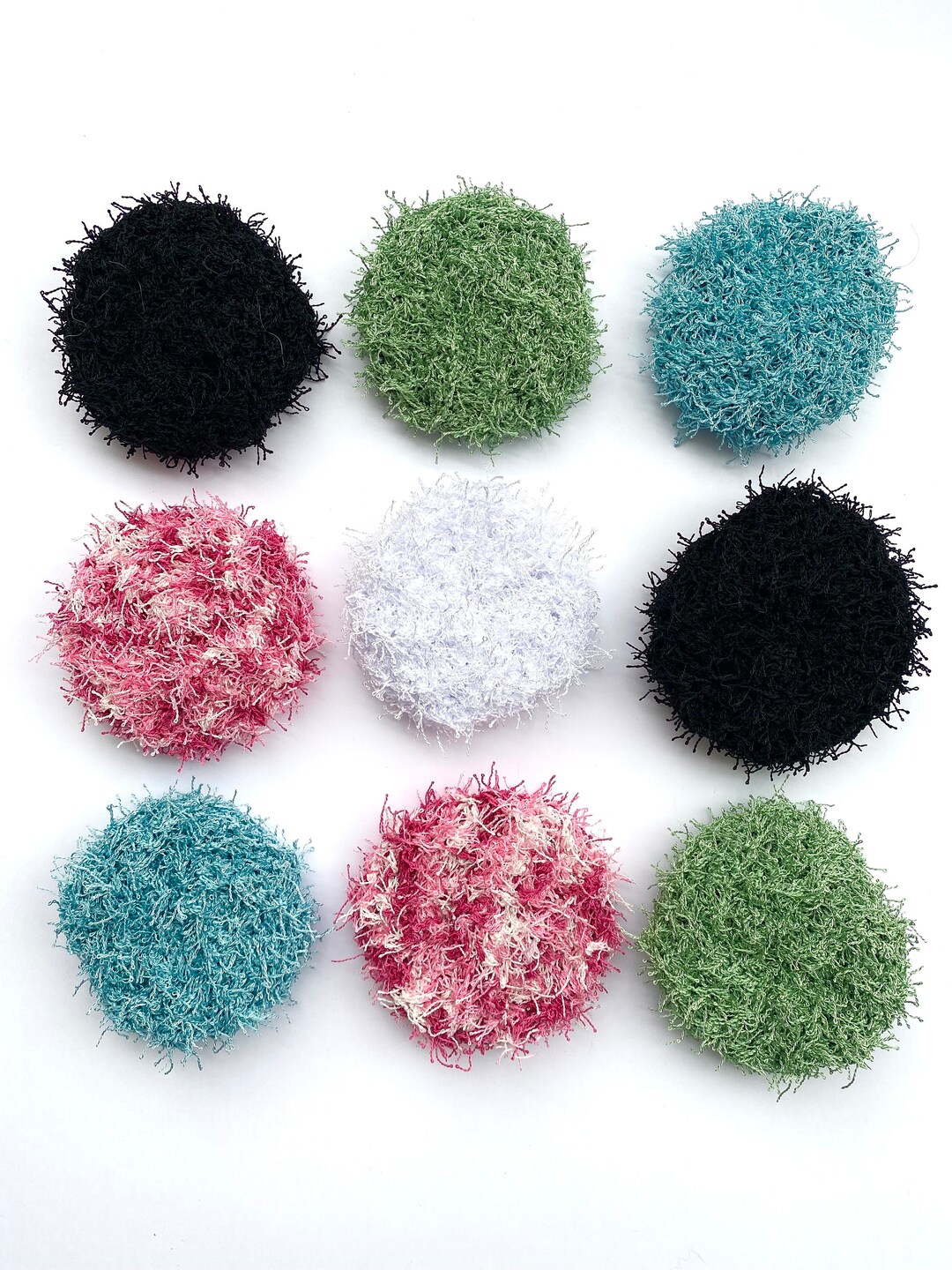 Crochet Handmade Dish Scrubbie / Crocheted Scrubby Pad / Kitchen Sponge ...