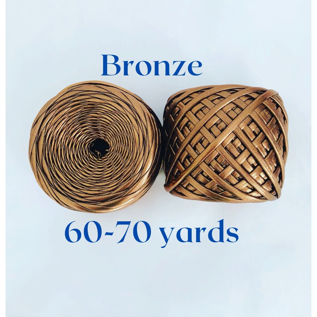Bronze Metallic T-shirt Yarn Bronze Crochet Bags Knit Bags Metallic ...
