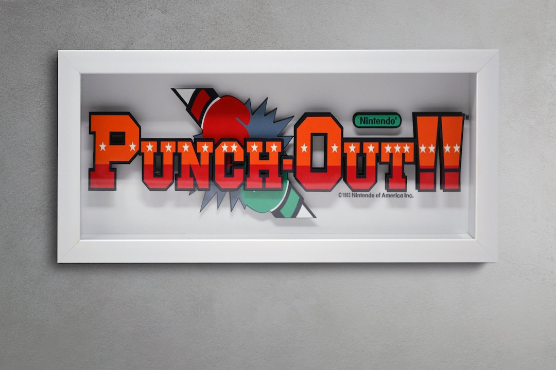 Punch Out Arcade Marquee Video Game Shadow Box Wall Art - Etsy