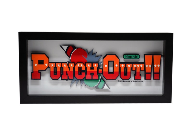 Punch Out Arcade Marquee Video Game Shadow Box Wall Art - Etsy