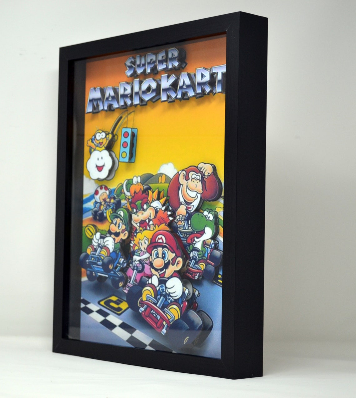Super Mario Kart Video Game 3D Shadow Box Decor | Etsy