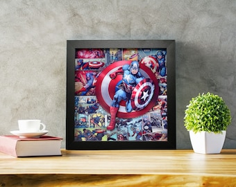 Spiderman Spiderverse Comic Book Cover 3D Shadow Box Decor - Etsy