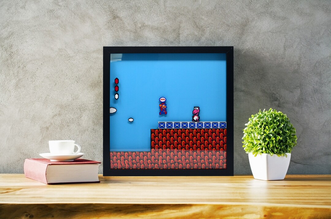 Super Mario Bros 2 Video Game Shadow Box Wall Art - Etsy