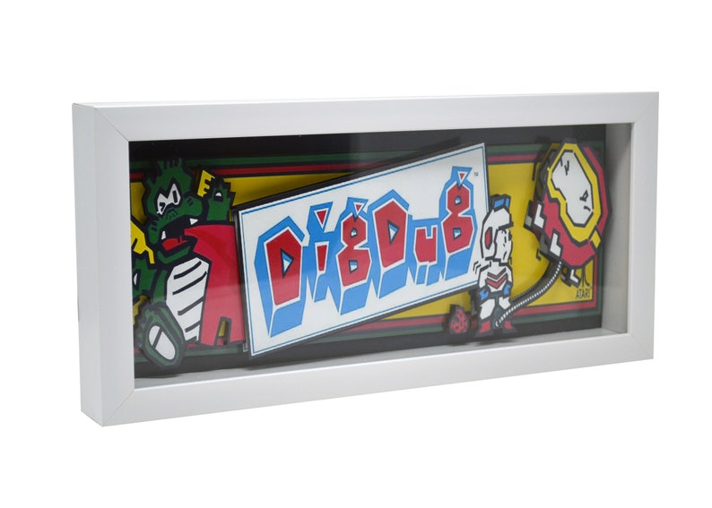 Dig Dug Arcade Marquee Video Game Shadow Box Wall Art - Etsy