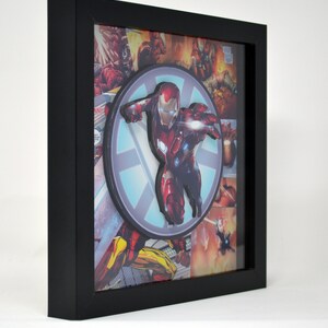 Iron Man 3D Comic Book Shadow Box Decor - Etsy