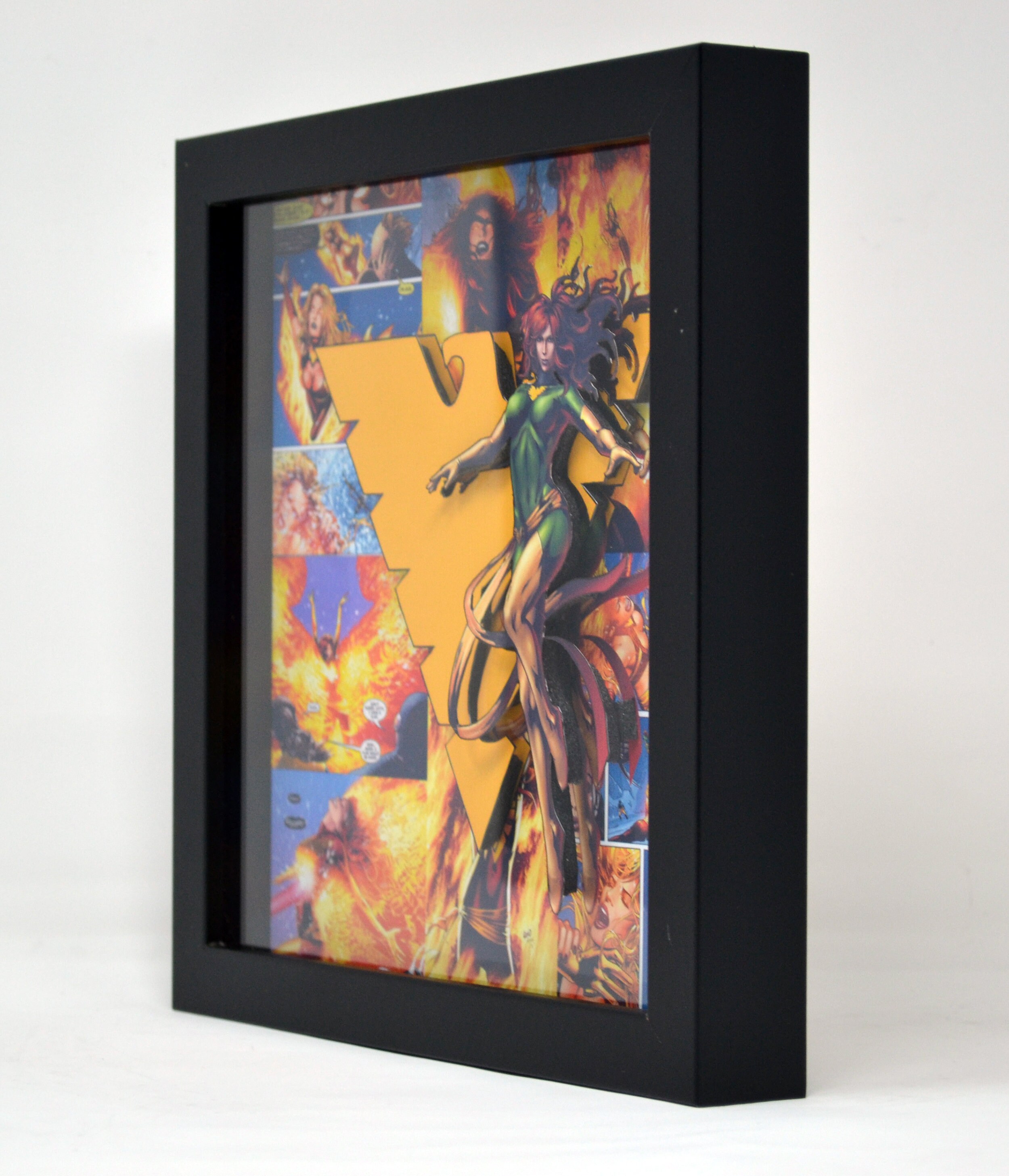 Jean Gray Phoenix 3D Comic Book Shadow Box Decor - Etsy