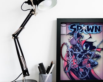 Venom Comic Book Cover 3D Shadow Box Decor | Etsy