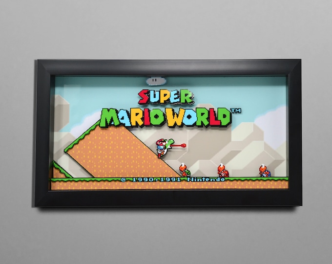 Super Mario World Video Game Shadow Box Wall Art - Etsy